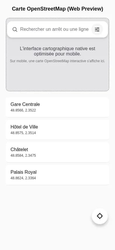 BusStop Map Interface