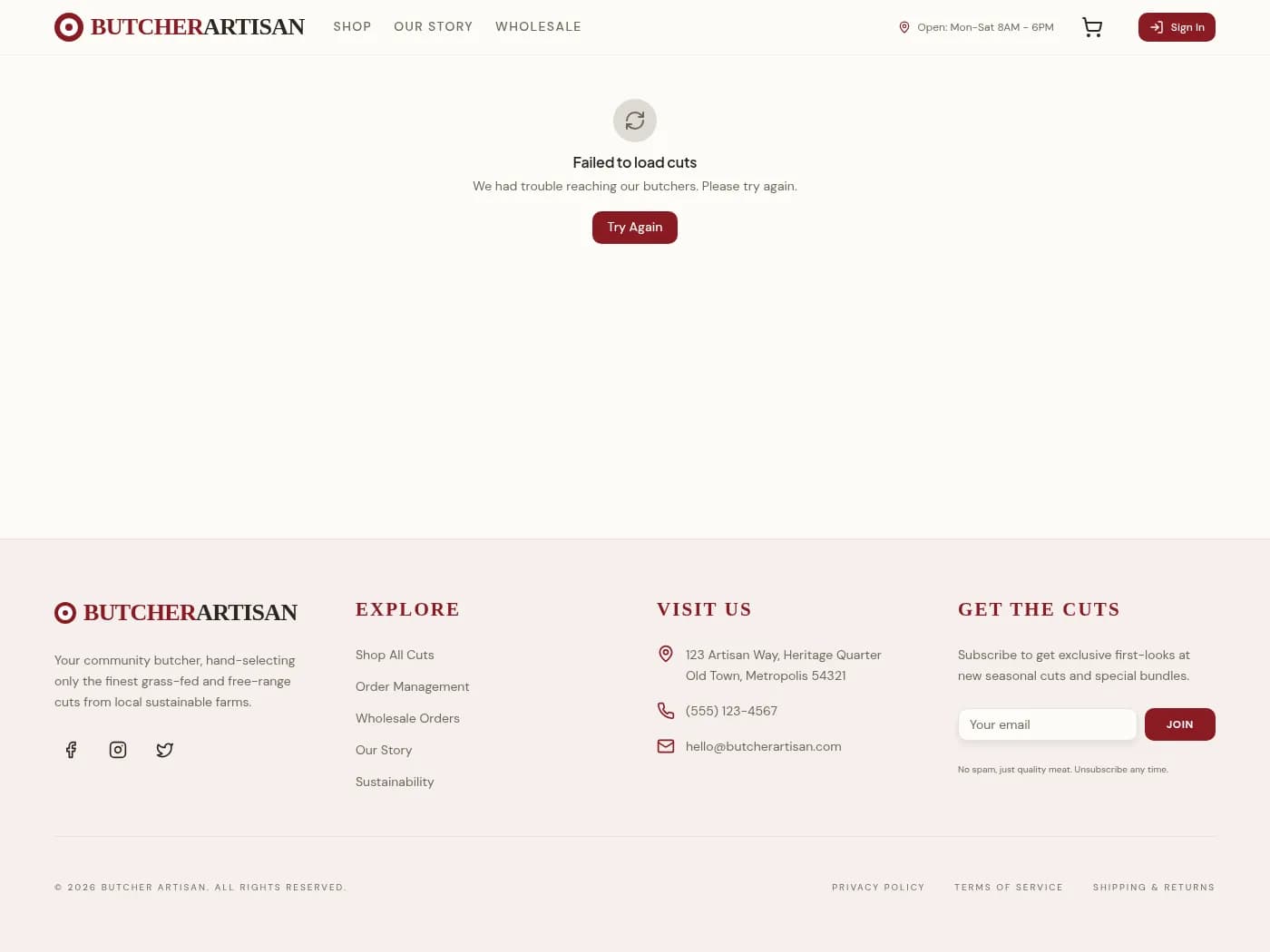 Butchery Online Orders