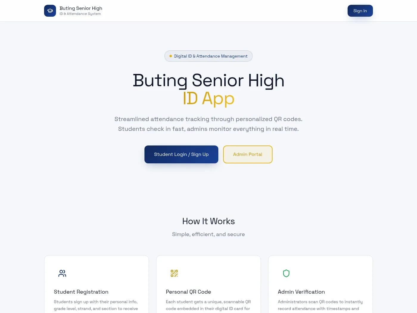 Buting ID Attendance App