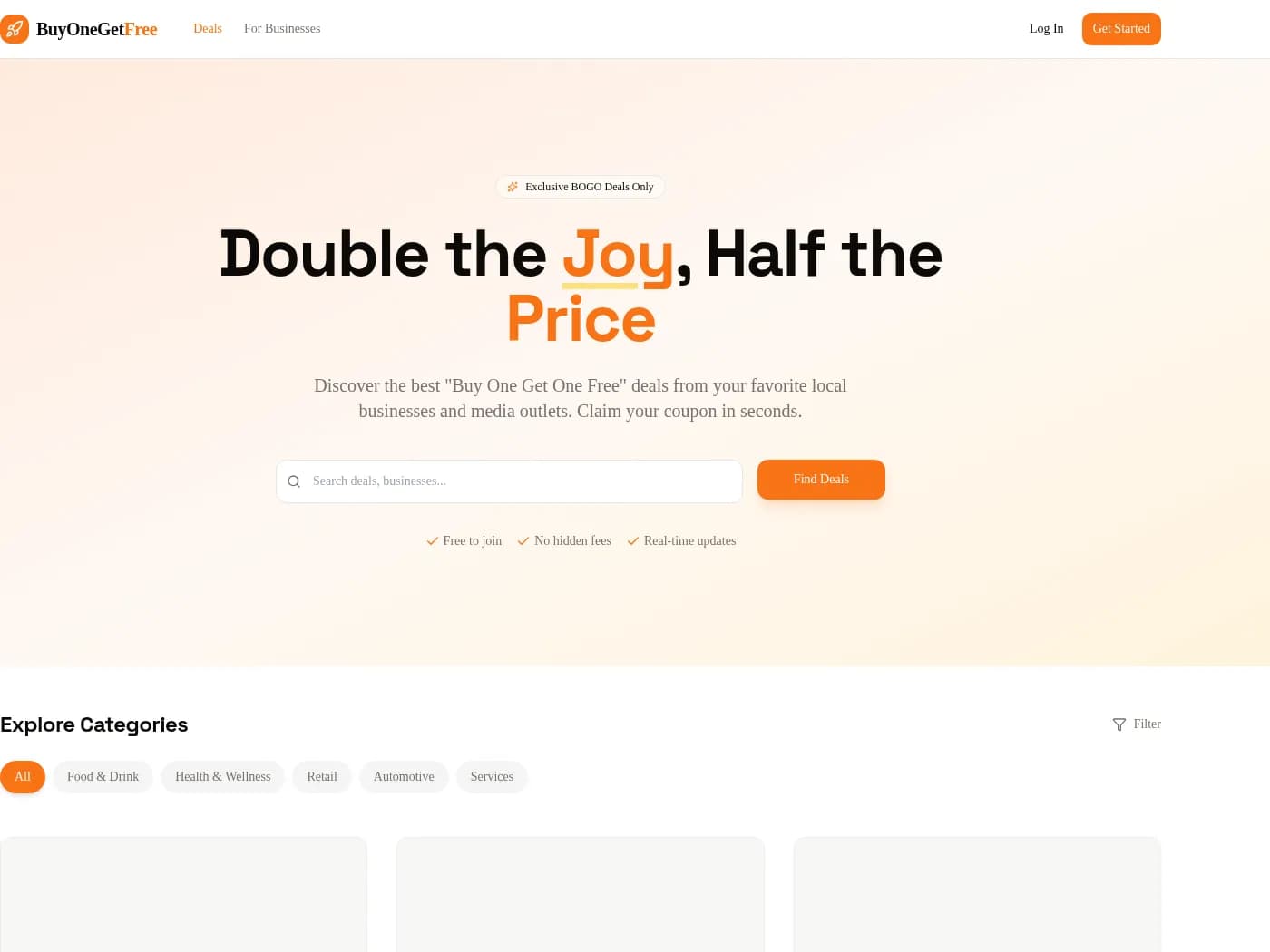 BuyOneGetFree Platform