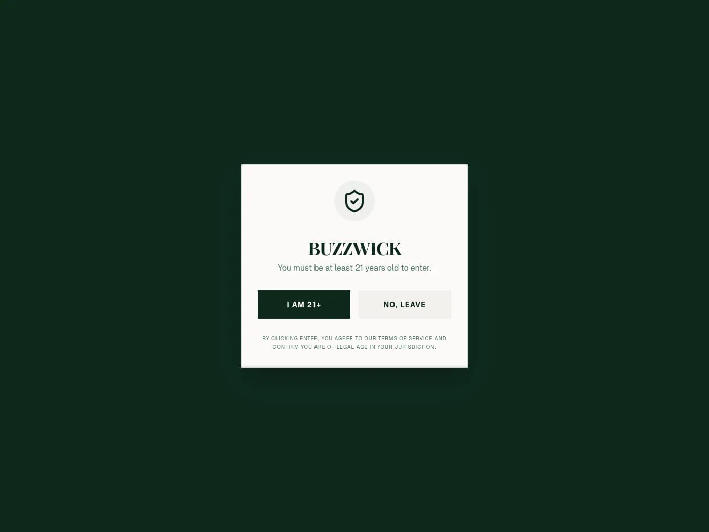 Buzzwick Dispensary Website