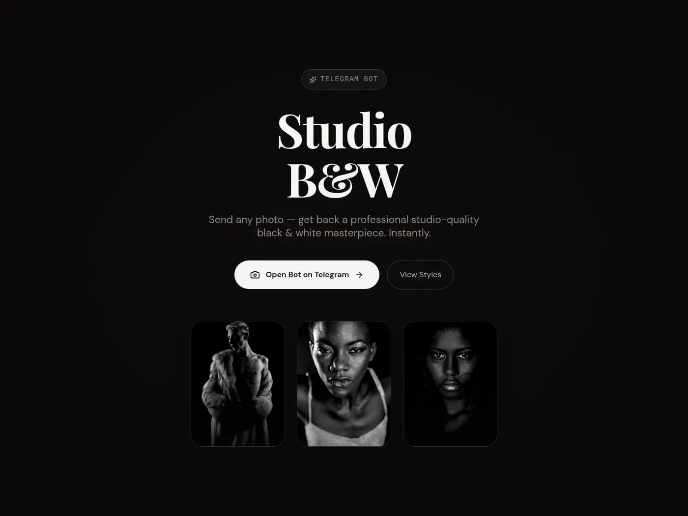 Studio B&W Photo Bot