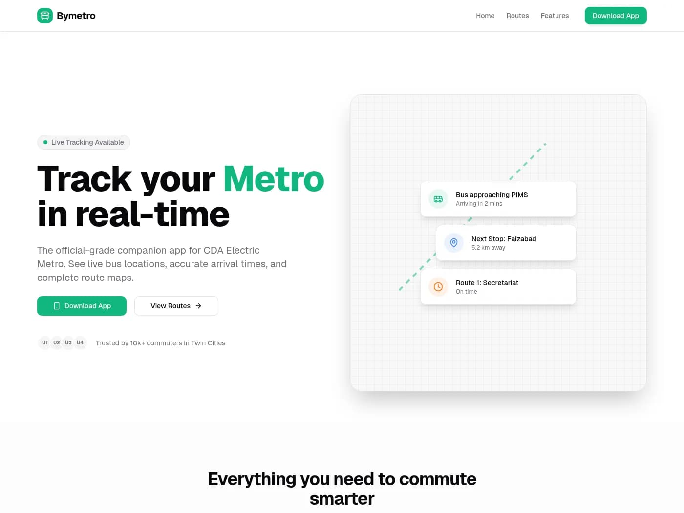 Bymetro Landing Page
