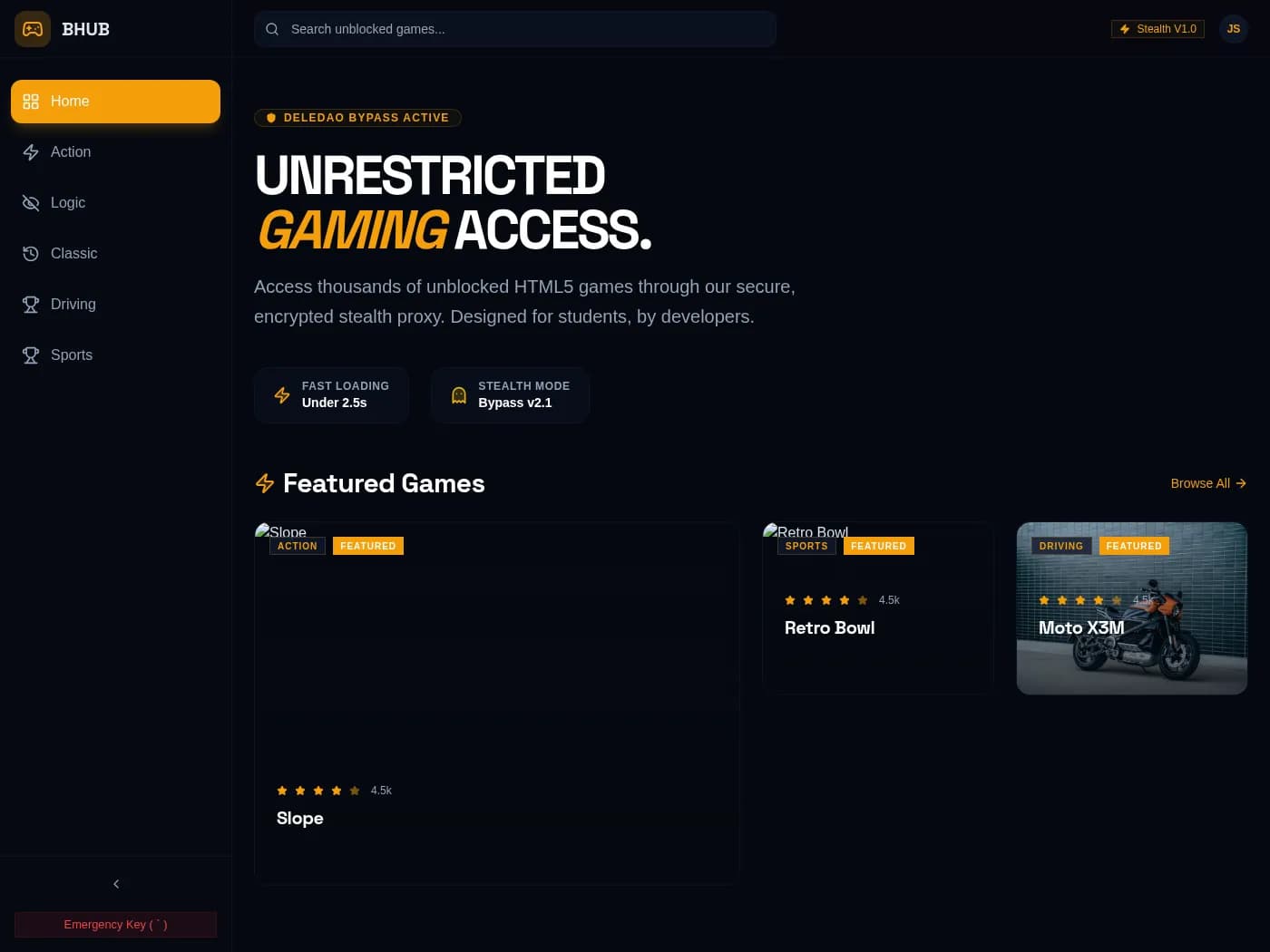 Bypass Games Hub