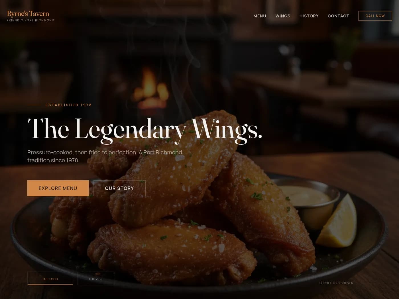Byrne's Tavern Website