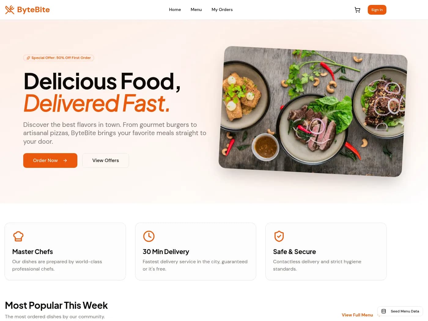 ByteBite Food Order System