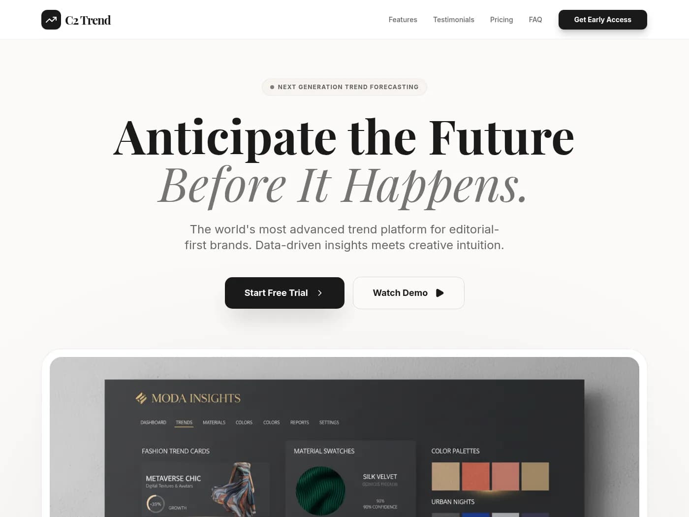 C2 Trend Landing Page