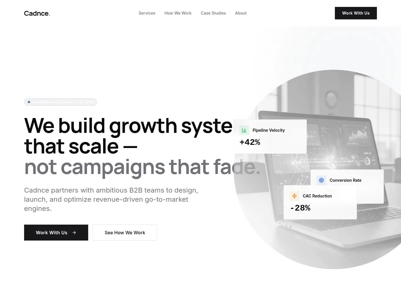 Cadnce Growth Website