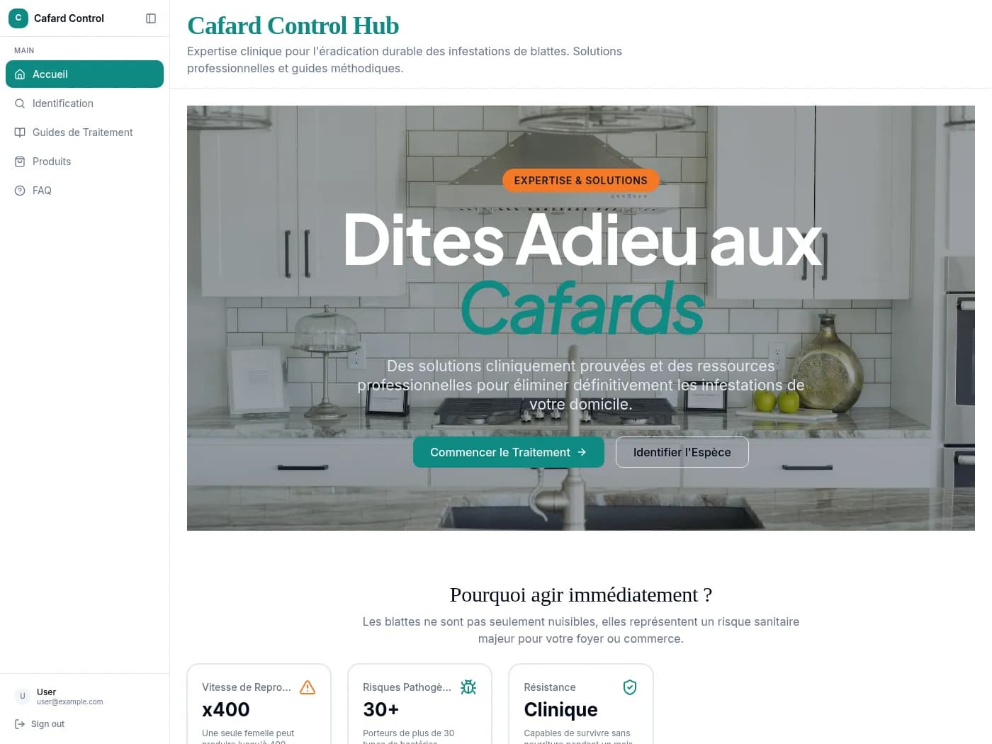 Cafard Control Hub