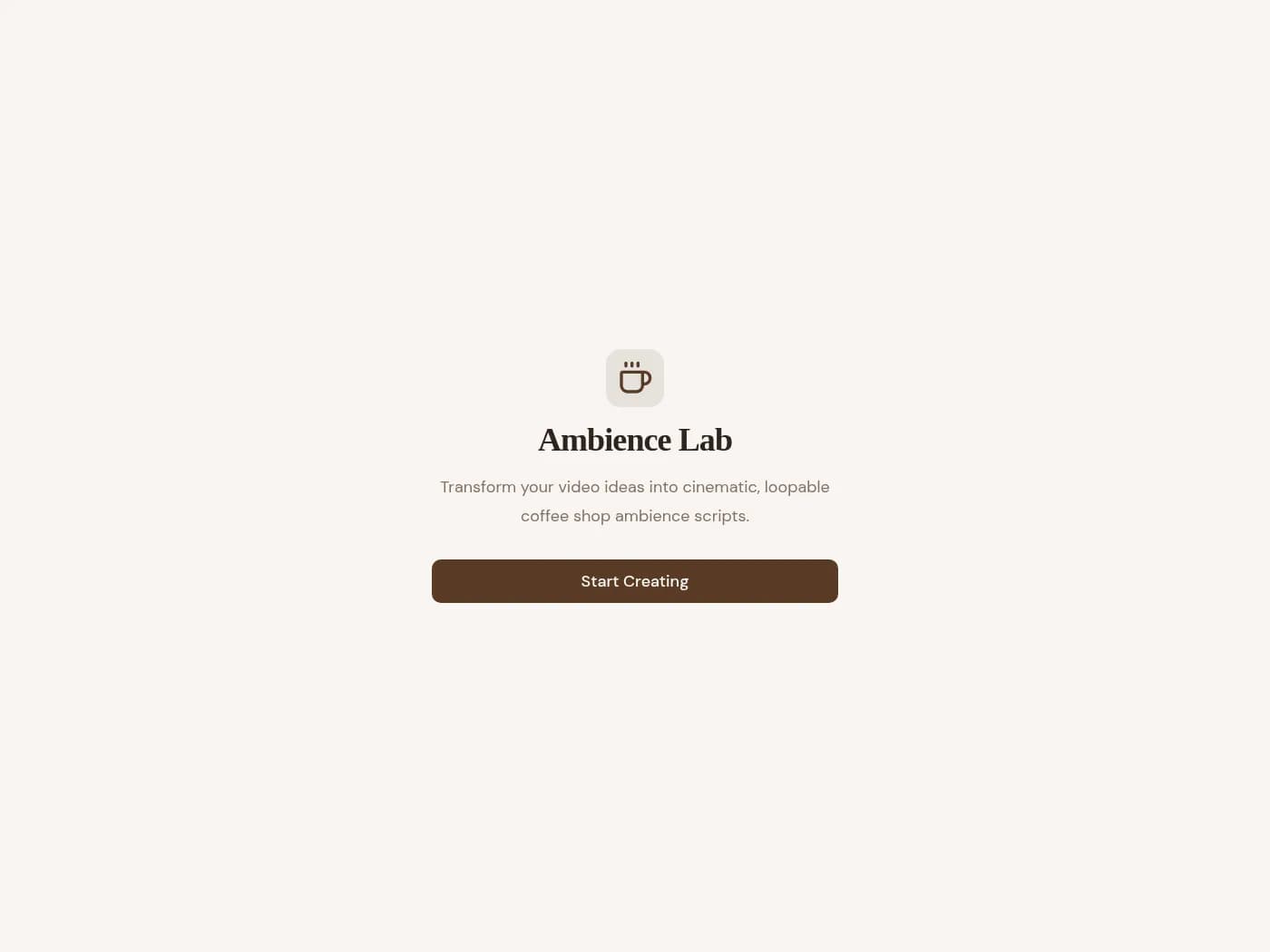 Café Ambience Script Generator