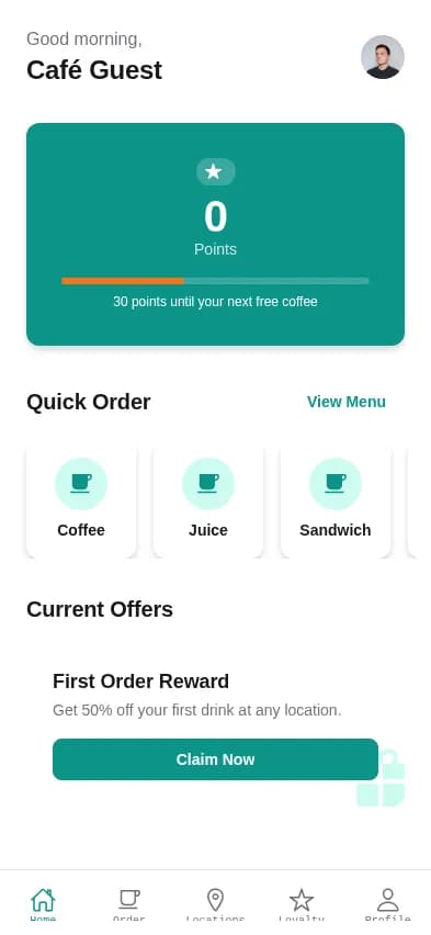 CafeConnect Loyalty App