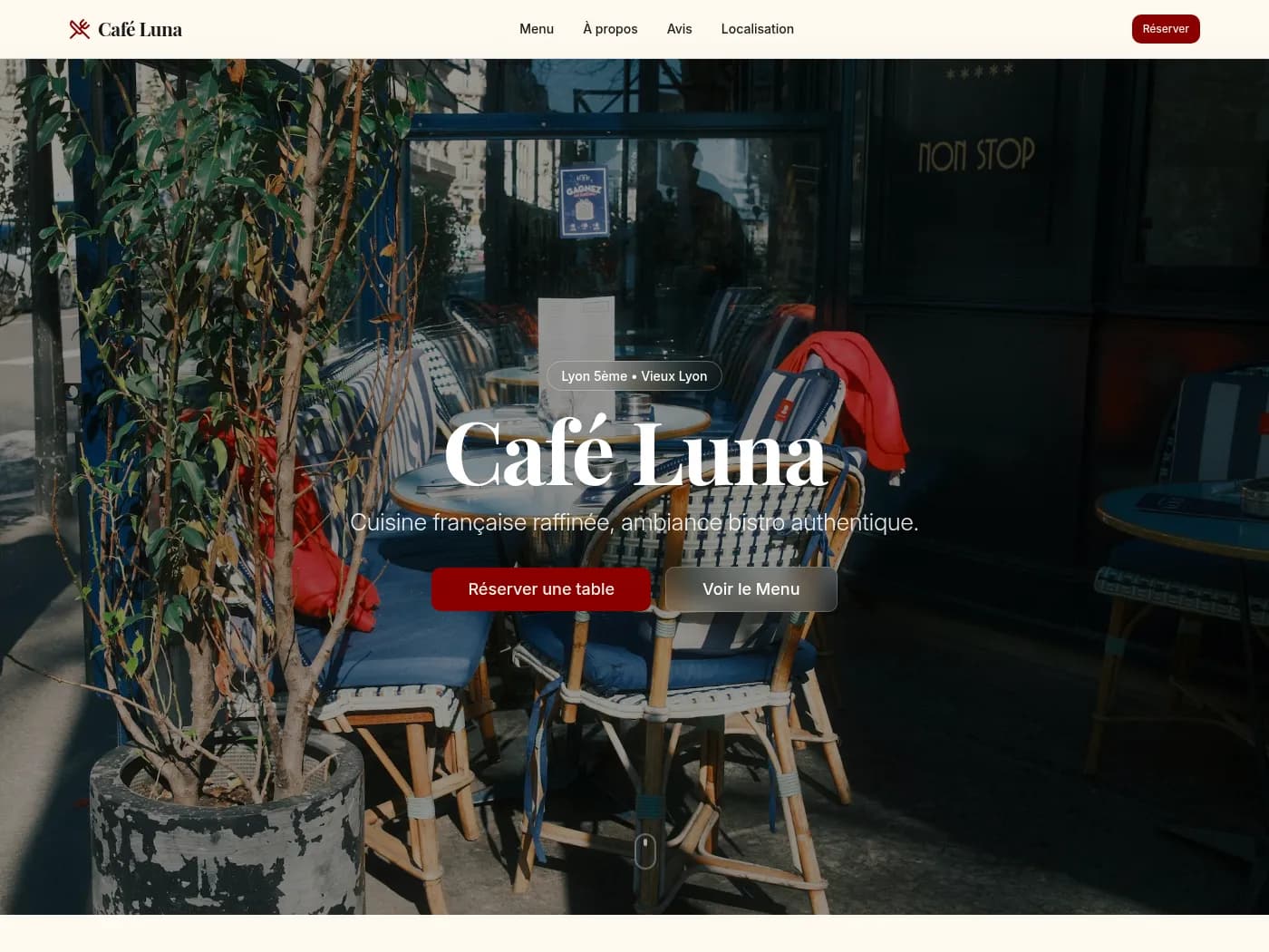 Café Luna Website