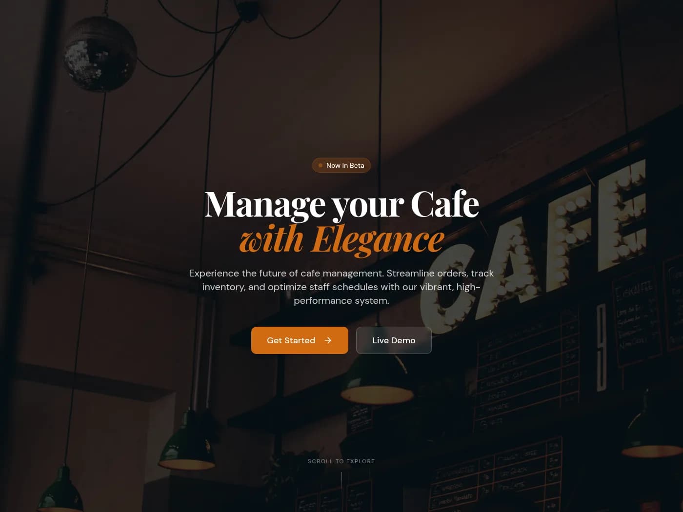 Cafe Manager Pro
