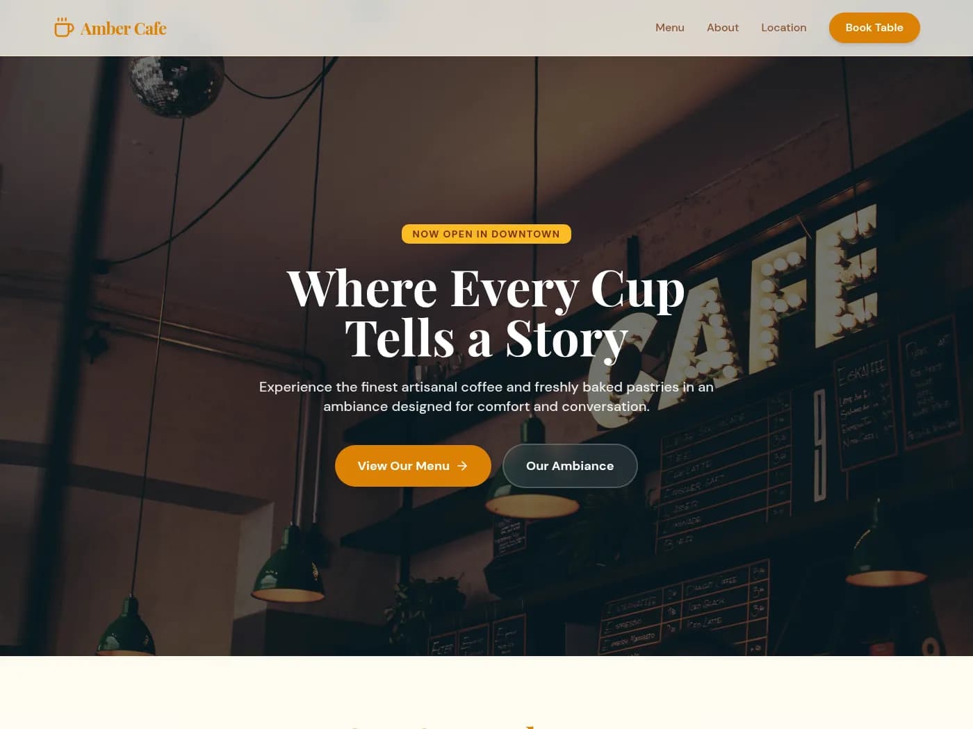 Cafe Web Presence