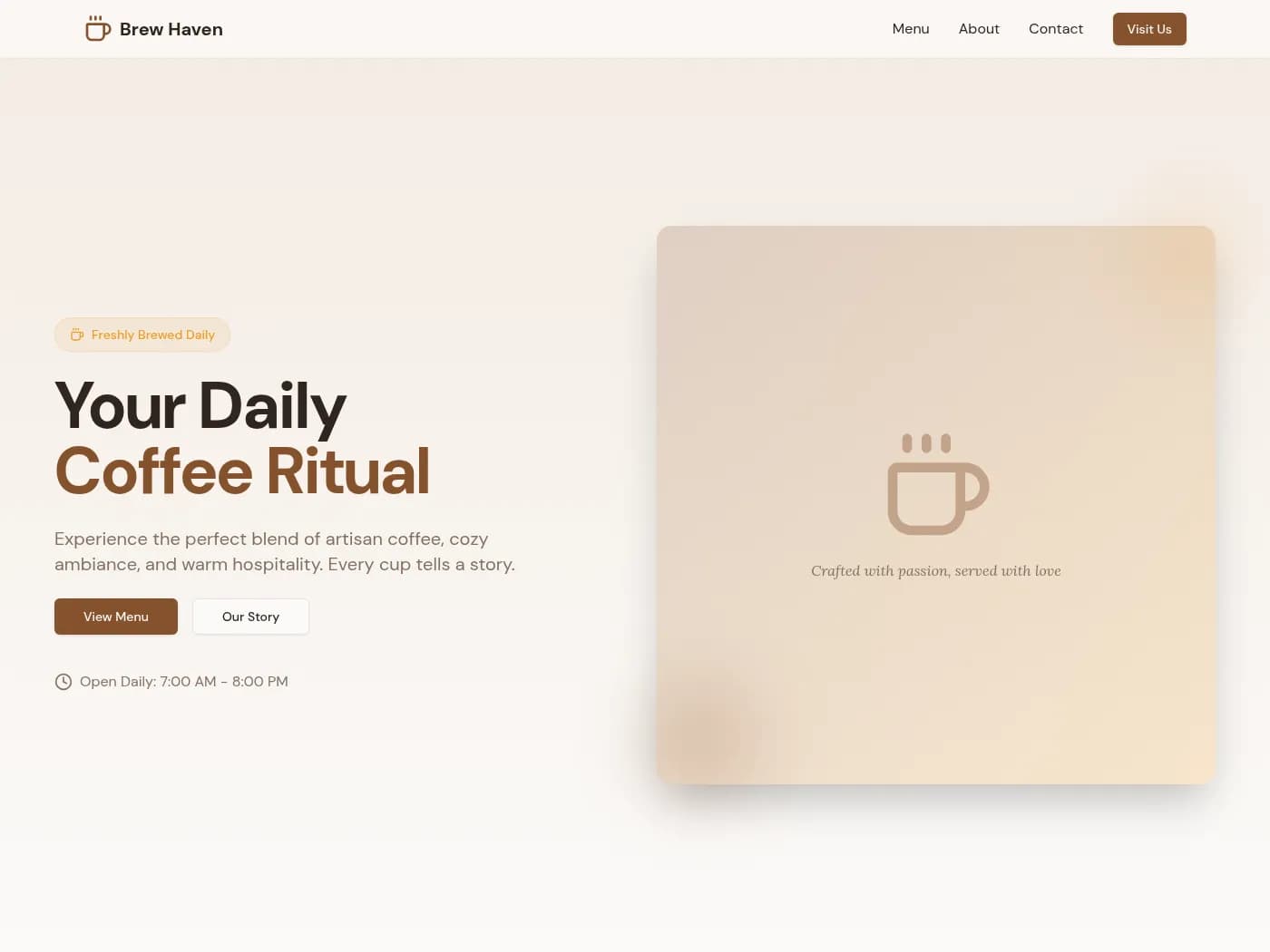Cafe Website Hub