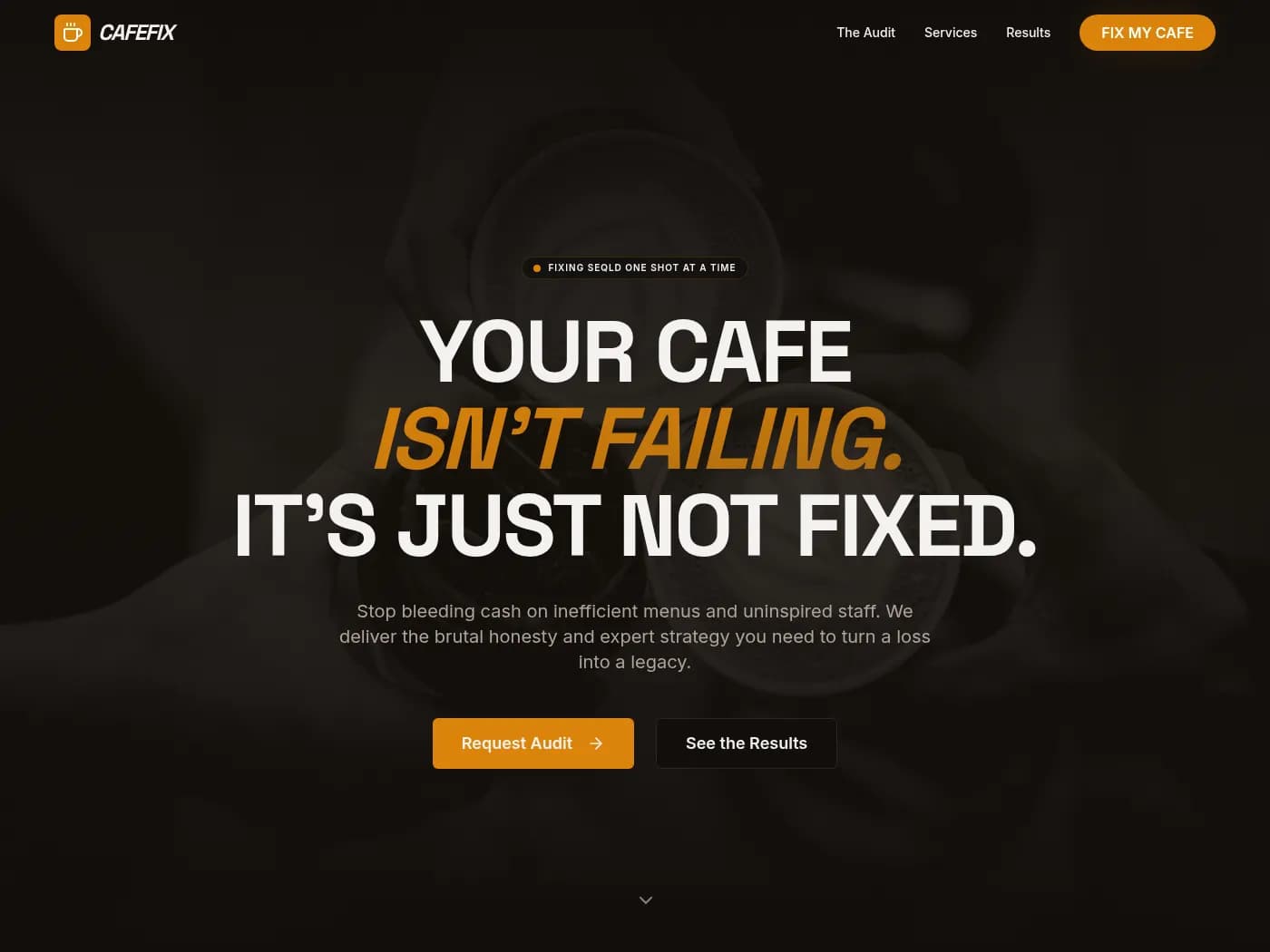 CafeFix Consultant Landing