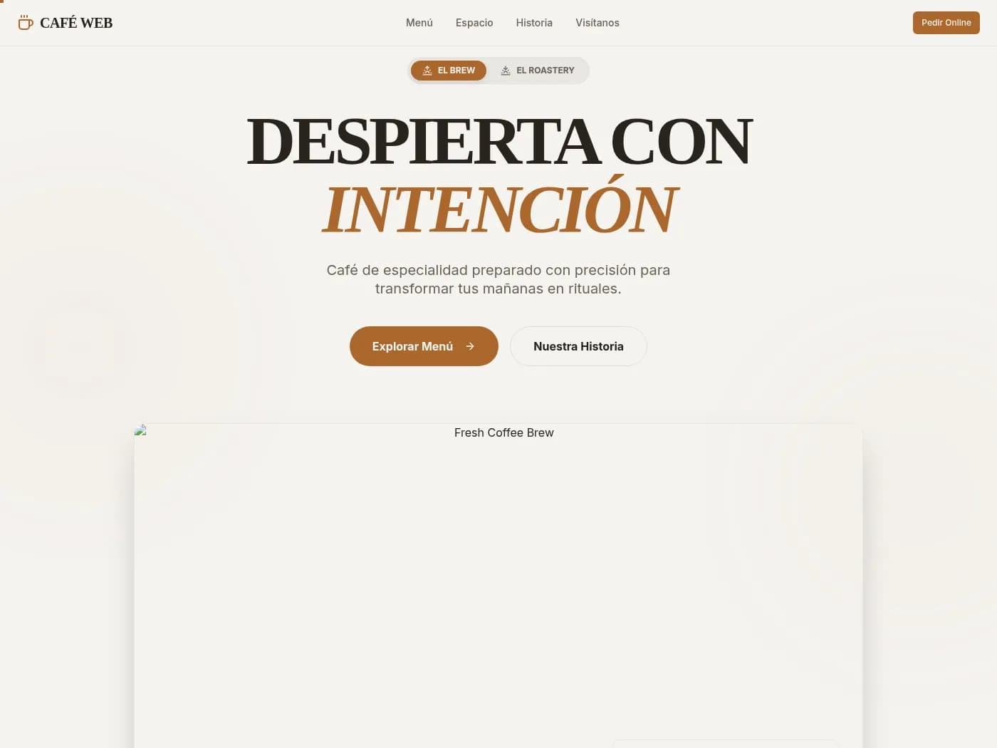 Café Web Experience