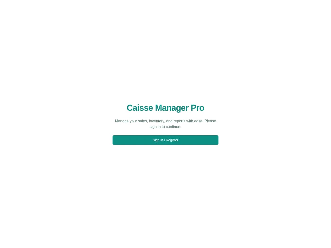 Caisse Manager Pro
