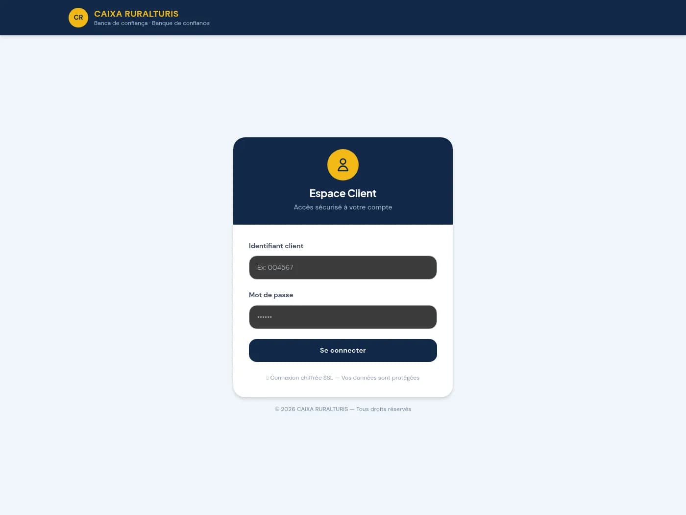 CAIXA RuralTuris Banking Portal