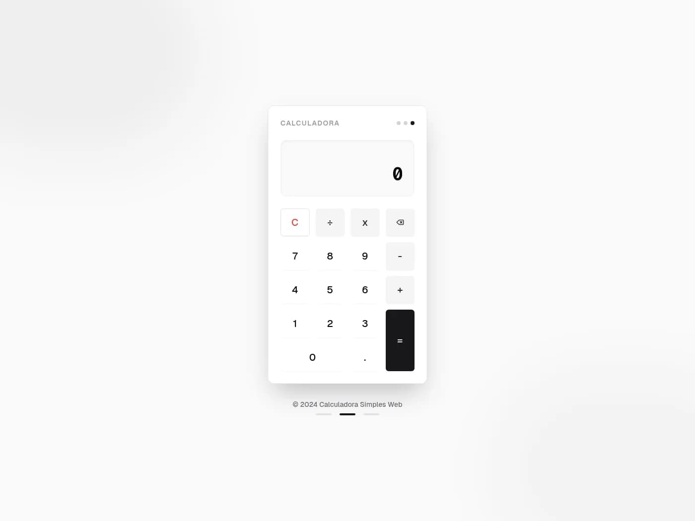 Calculadora Simples Web