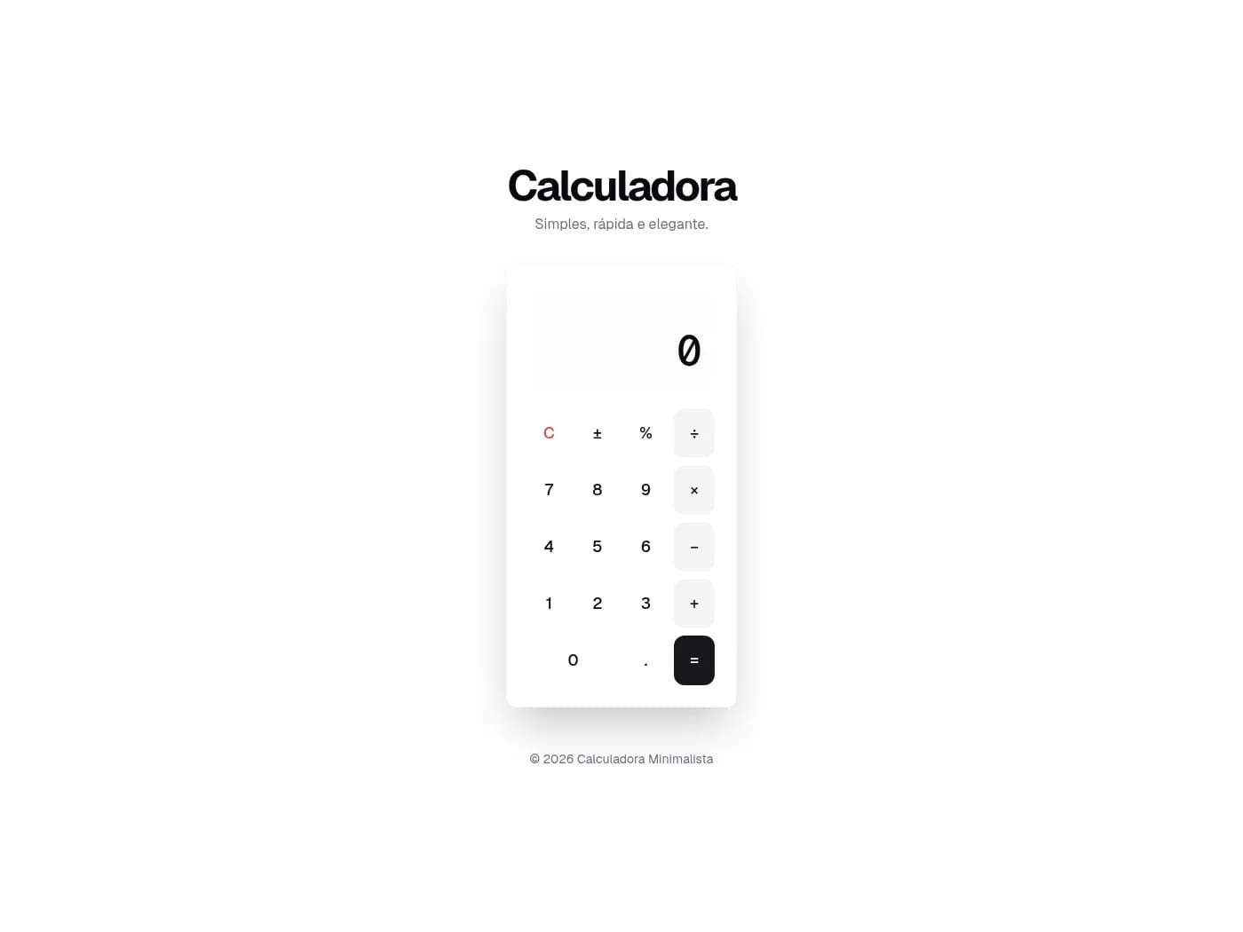 Calculadora Simples