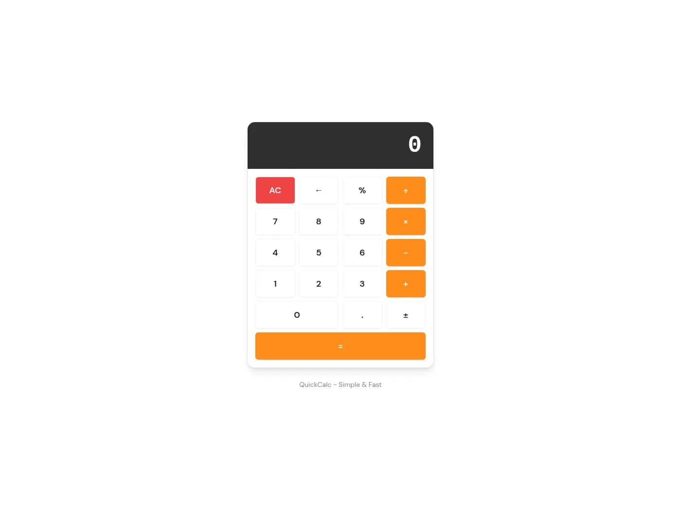 QuickCalc App