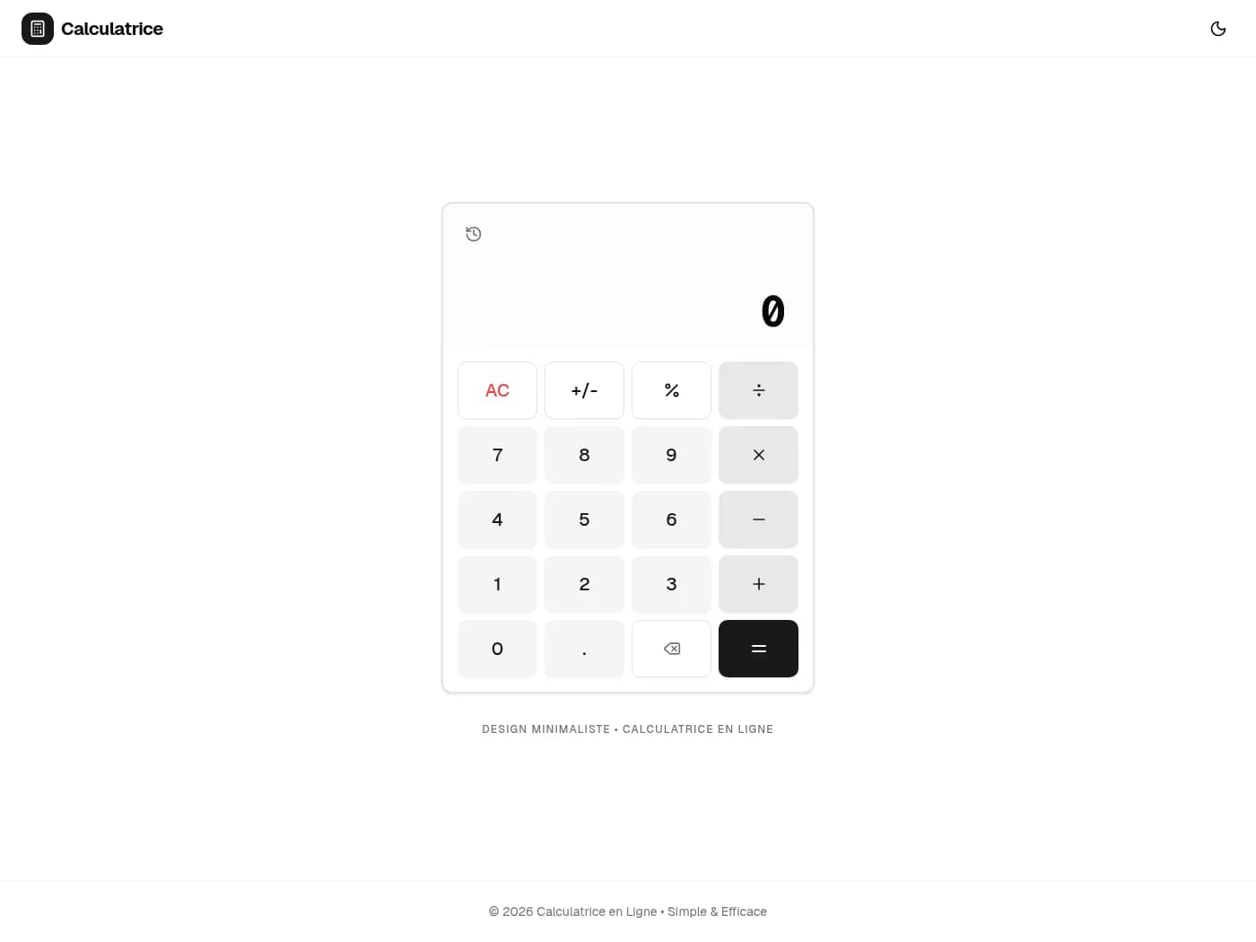 Calculatrice en Ligne