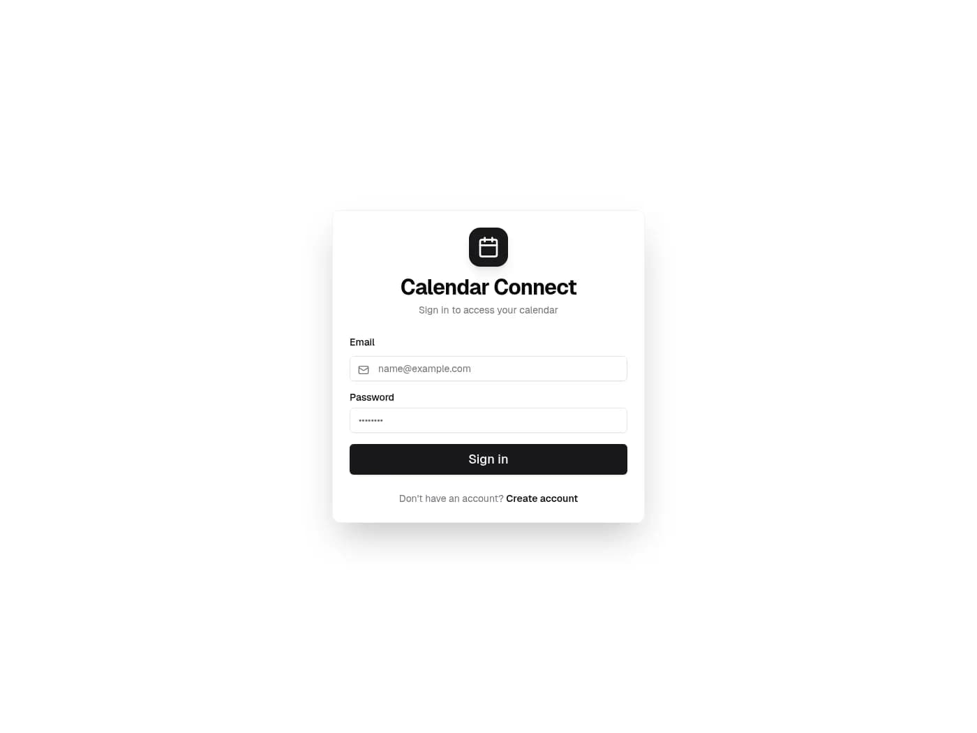 Calendar Connect Web App