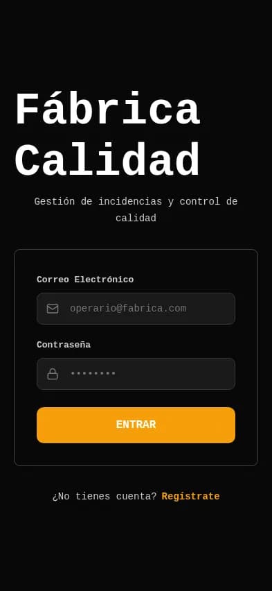 Fábrica Calidad App