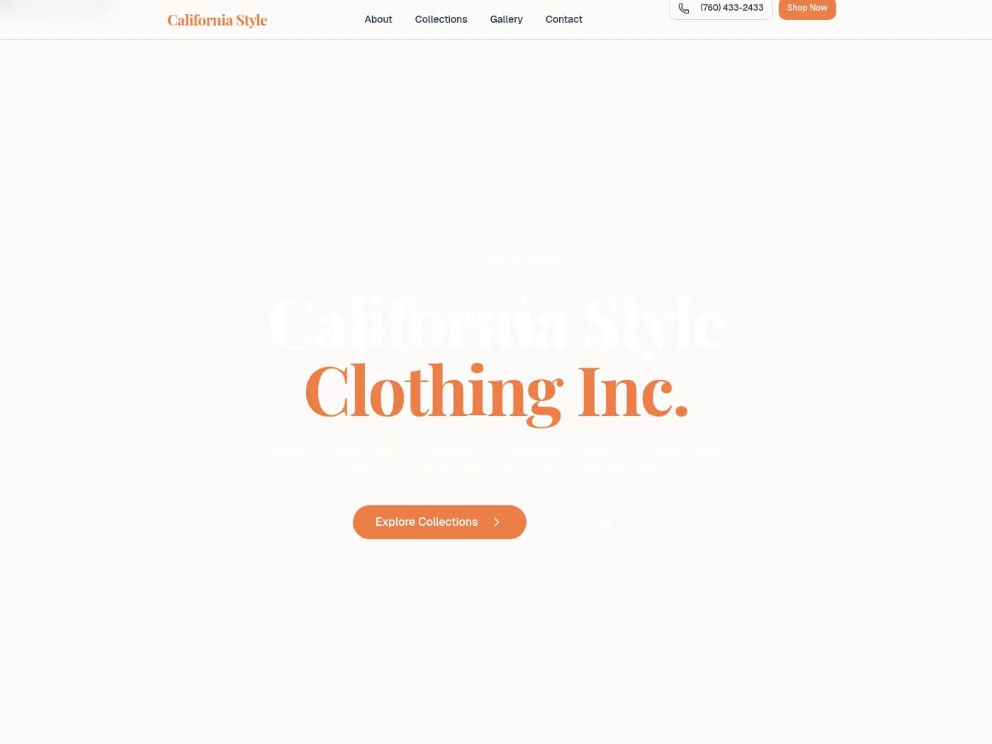 California Style Shop Site