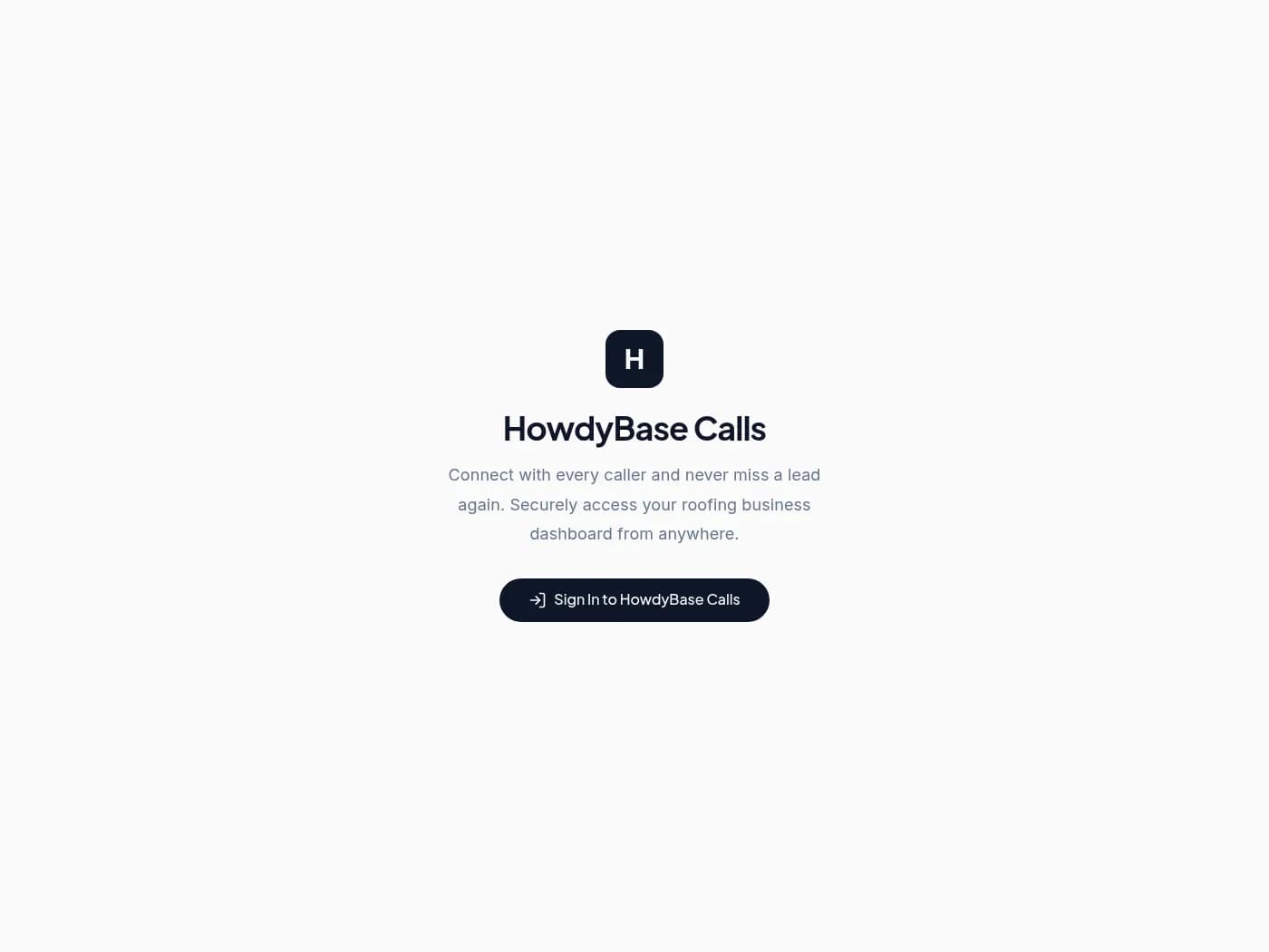 HowdyBase Calls Dashboard