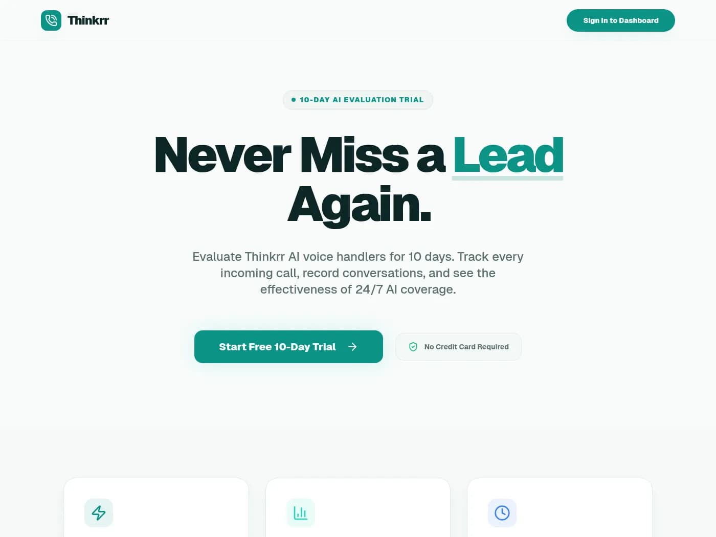 Thinkrr Call Tracker