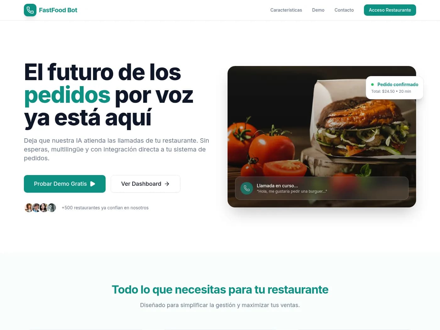 FastFood Callbot Demo