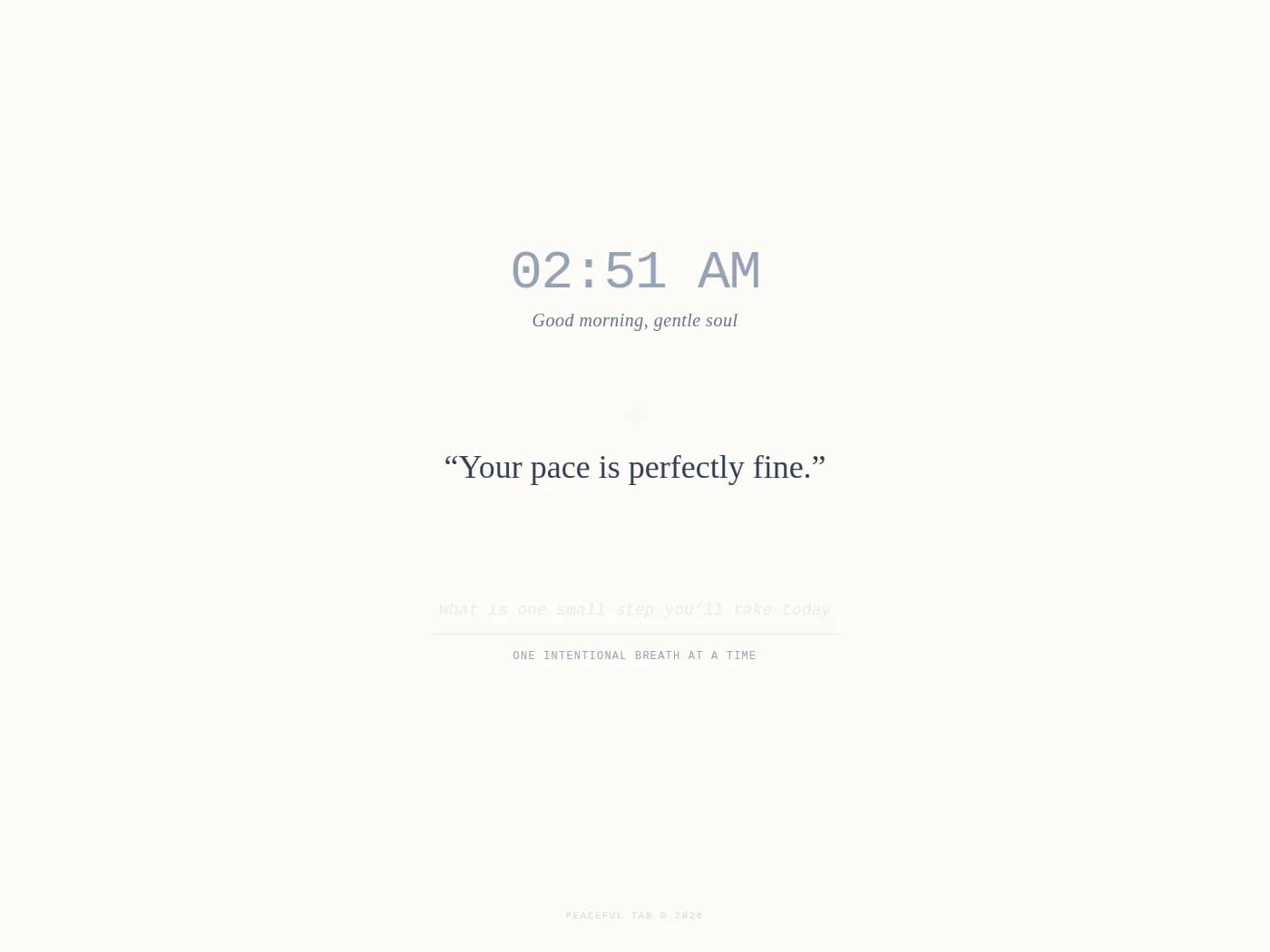 Calm Tab Extension