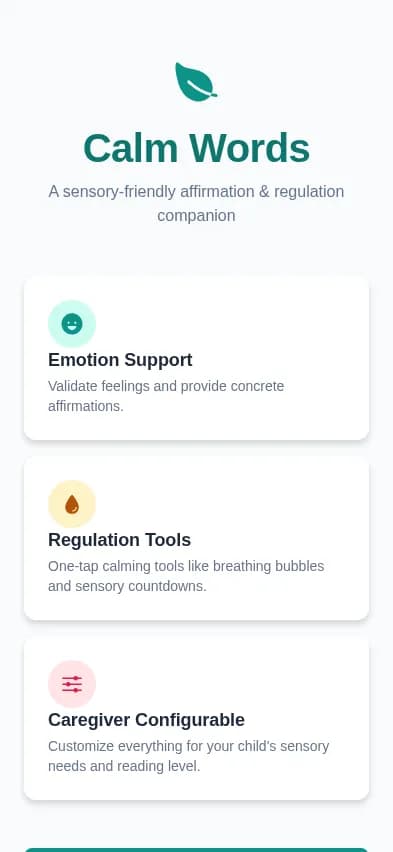Calm Words Companion