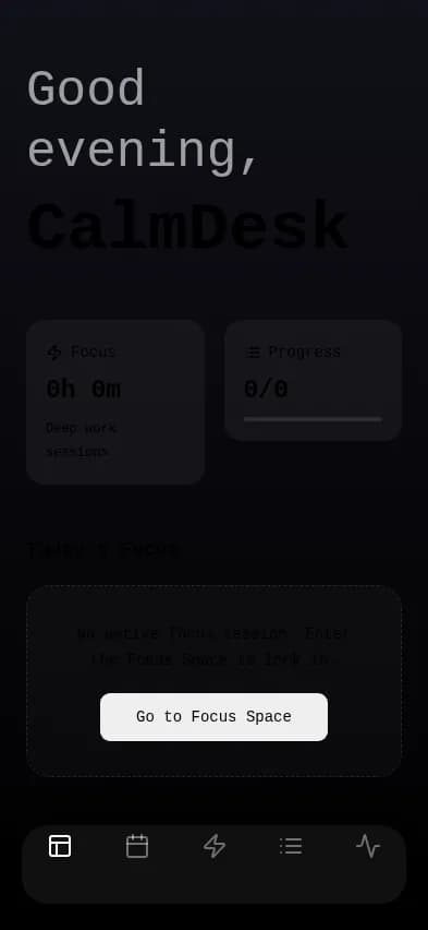 CalmDesk Life OS