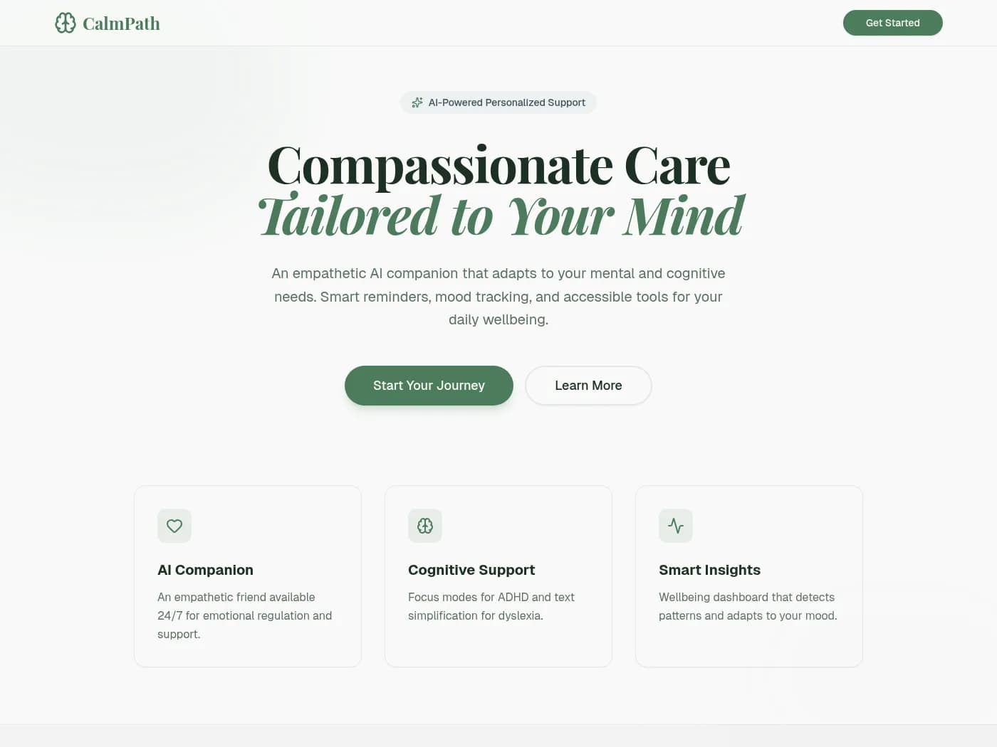 CalmPath AI Companion