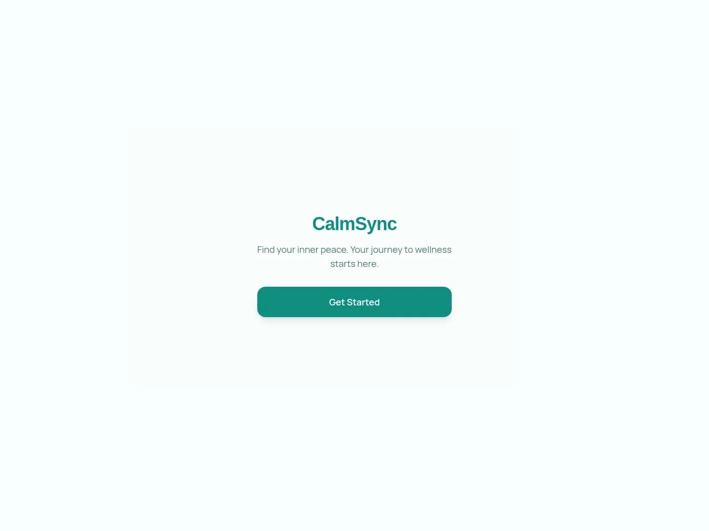 CalmSync Wellness App