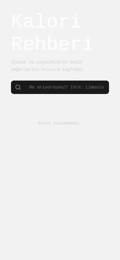 Calorie Info Finder