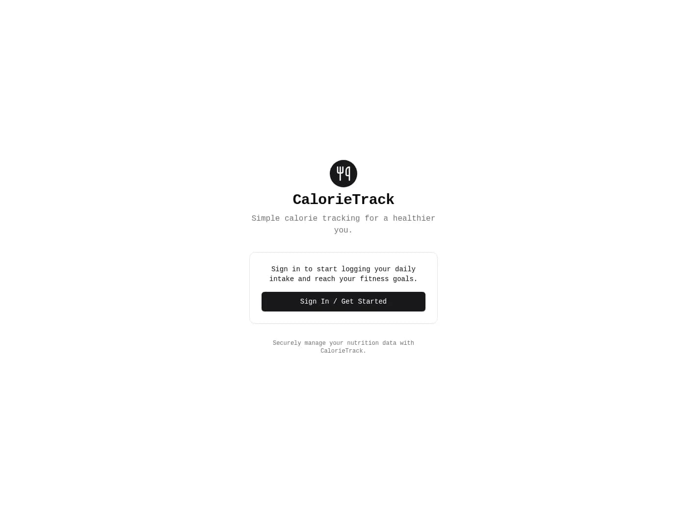 Calorie Tracker App