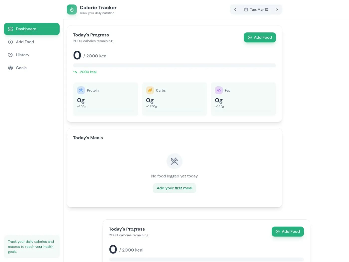 Calorie Tracker Pro