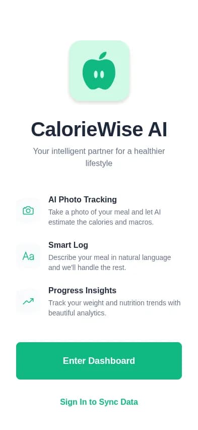 CalorieWise AI Tracker