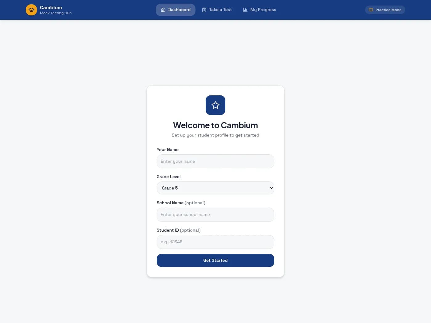 Cambium Mock Testing Hub