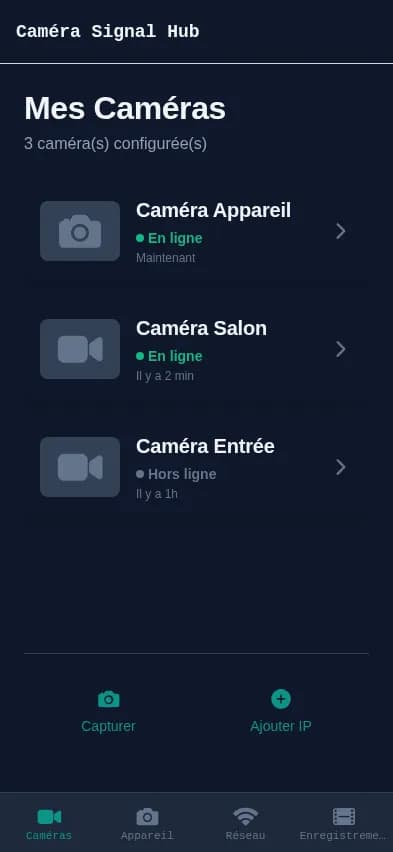 Caméra Signal Hub