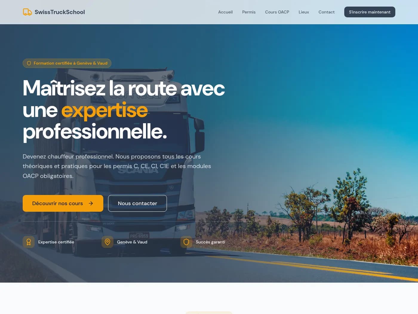 Swiss Truck School Site