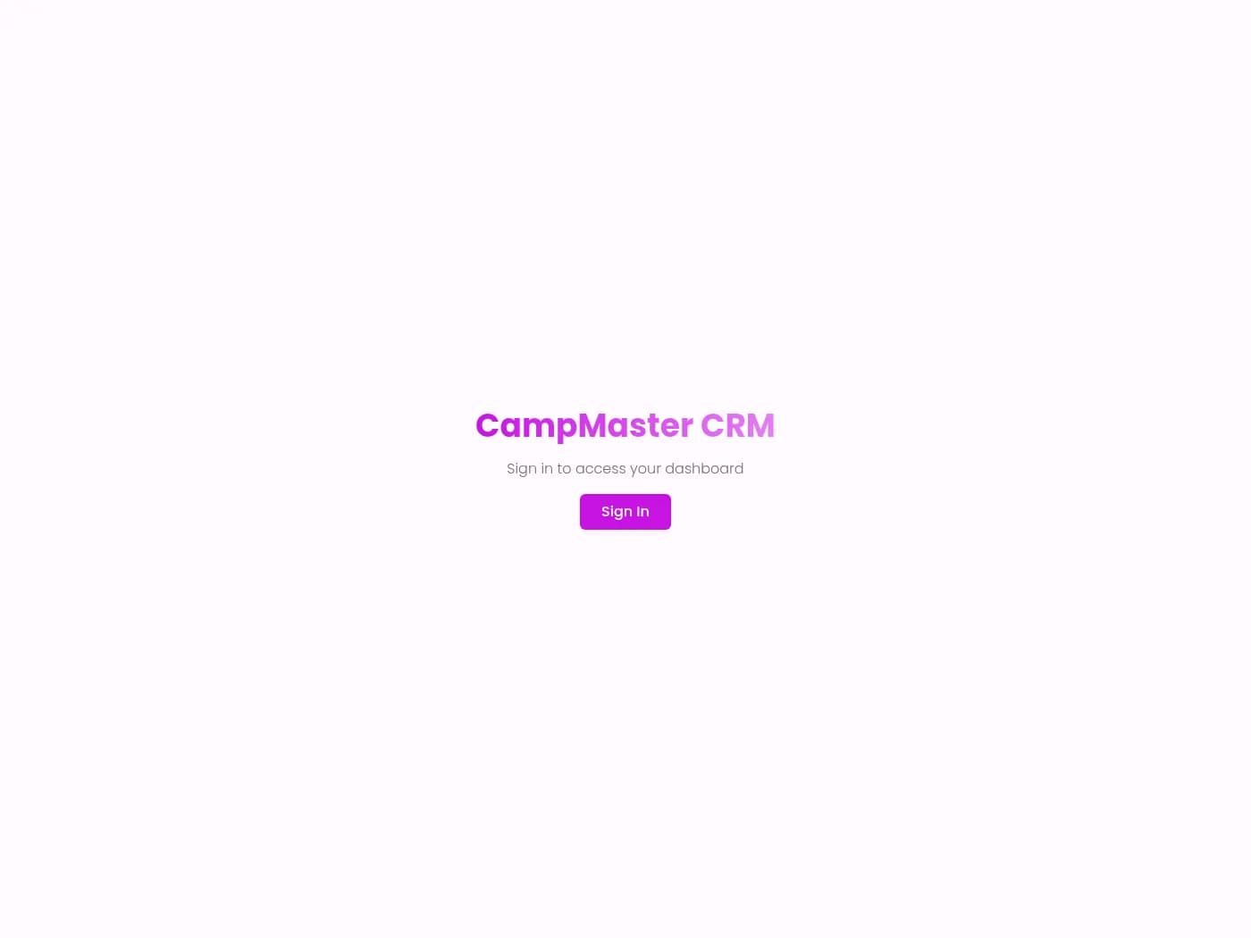 CampMaster CRM