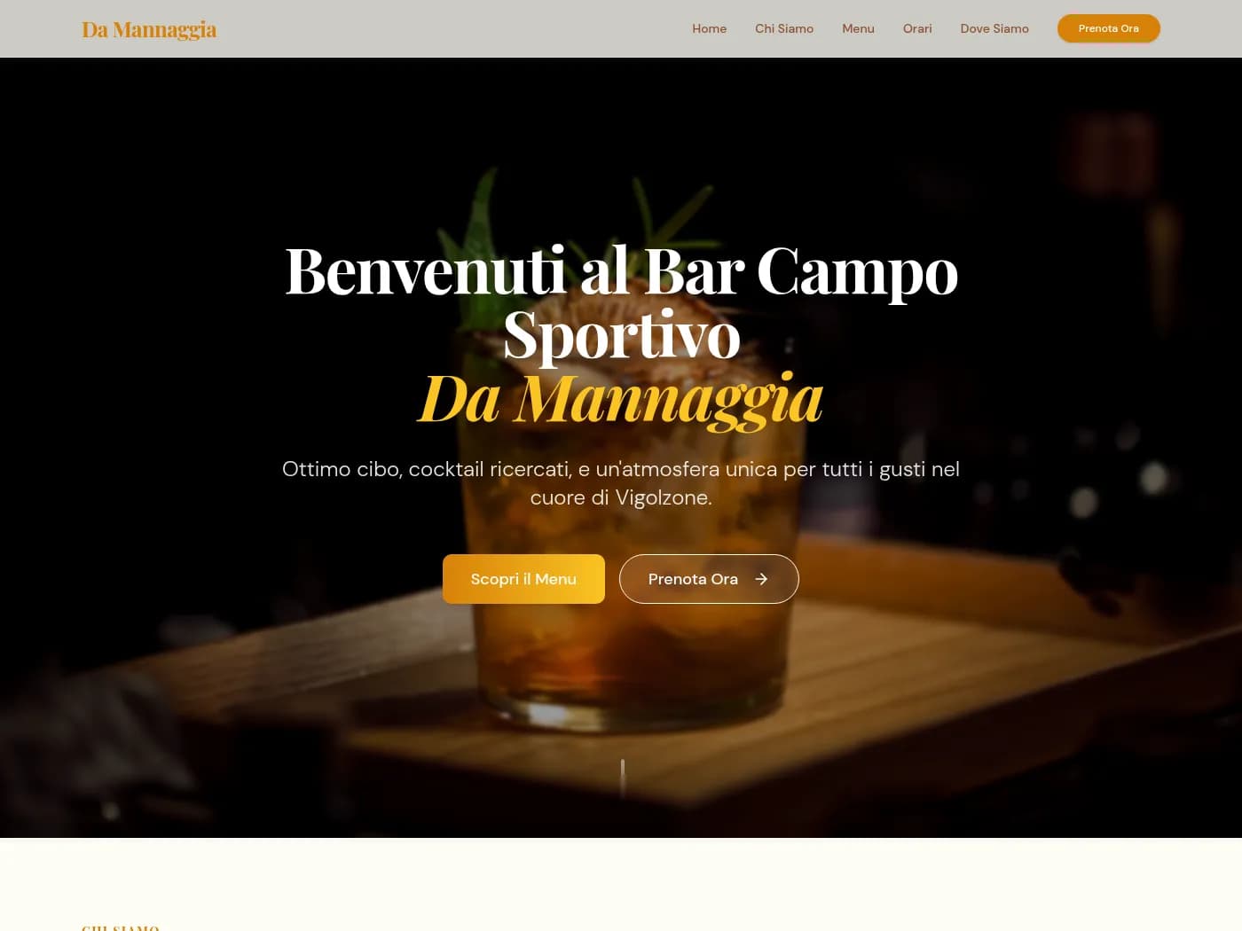 Bar Campo Sportivo Landing