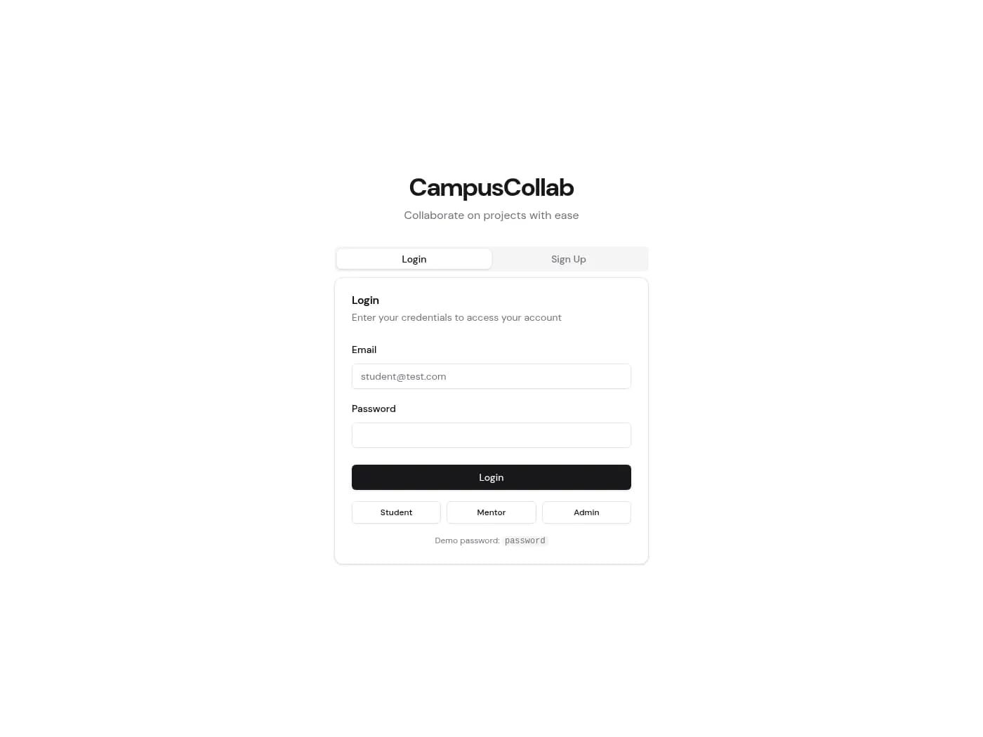 CampusCollab MVP