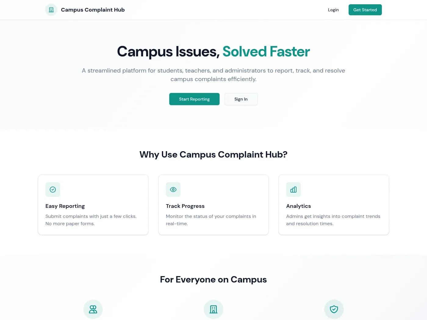 Smart Campus Complaintr