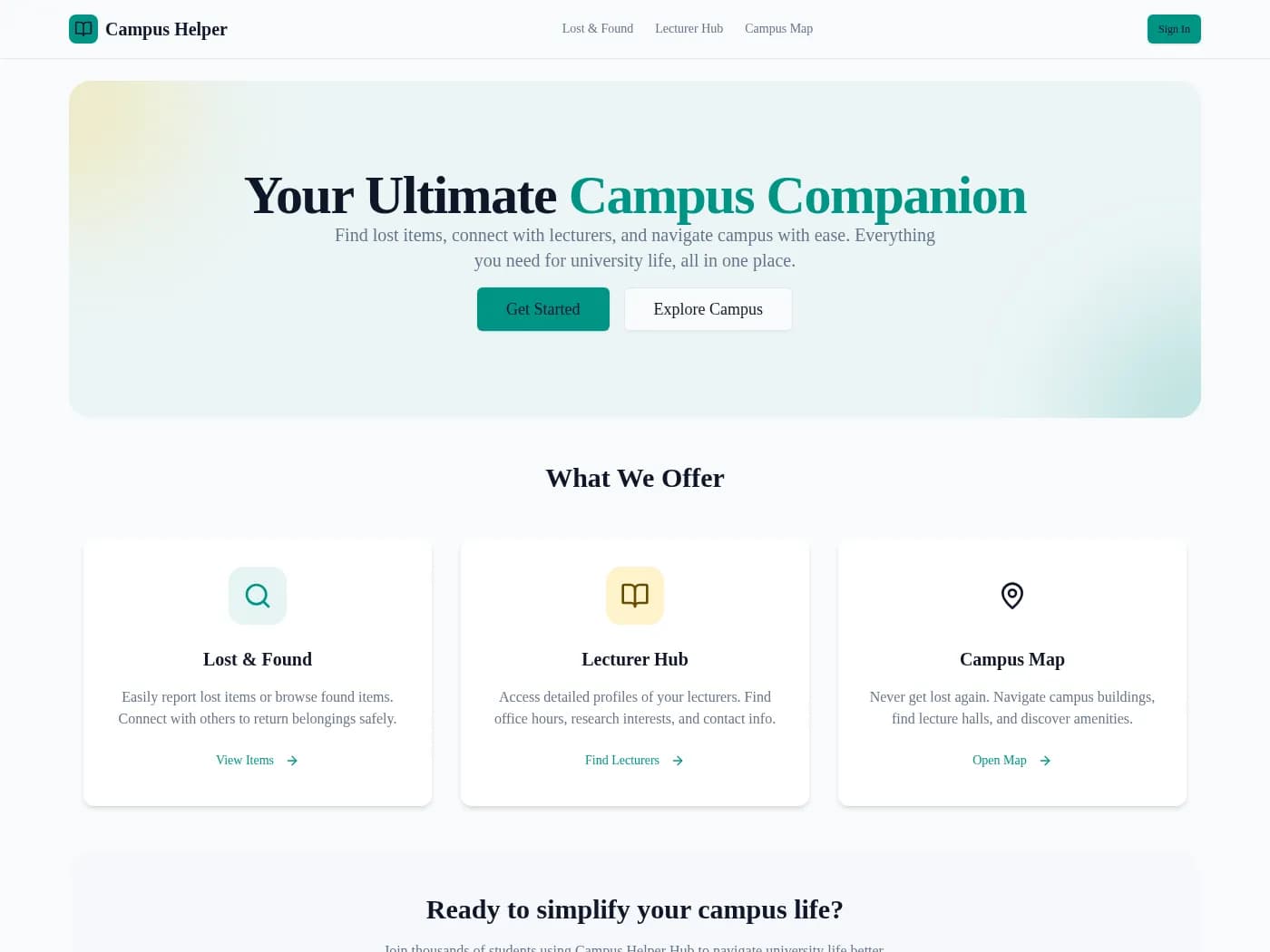Campus Helper Hub